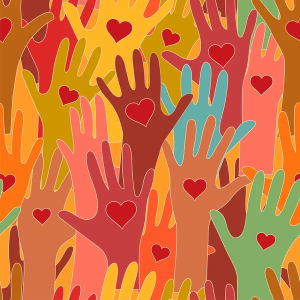 Multicolored hands with hearts in the palms Stock Vector by ©astra.j ...