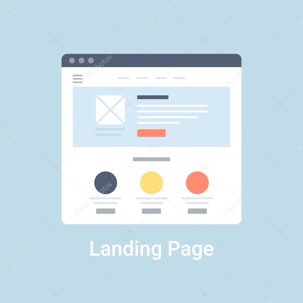 Landing Page Wireframe — Stock Vector © filborg #80760446 Landing Page Wireframe — Stock Vector © filborg #80760446