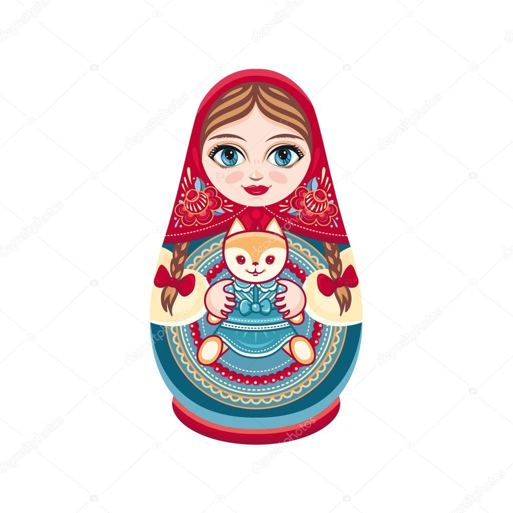 Matryoshka. Vector illustration Stock Vector Image by ©ZzN #105514822