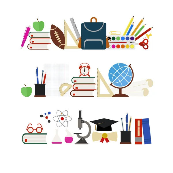 Elementos escolares Imagens de Stock de Arte Vetorial | Depositphotos