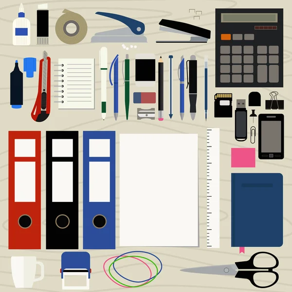 Materiales de oficina Imágenes Vectoriales, Gráfico Vectorial de ...