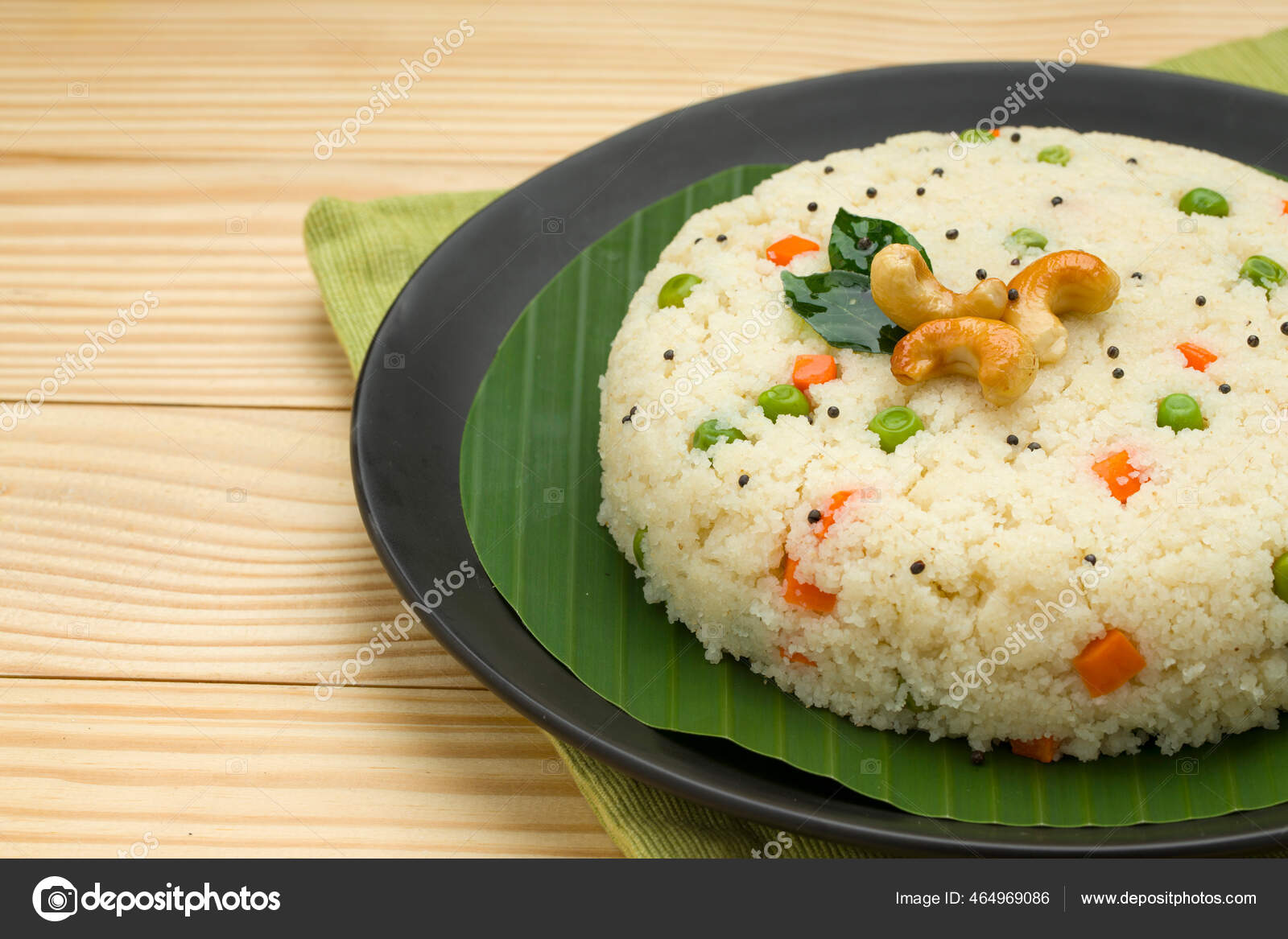 Upma Made Samolina Rava Upma Most Famous South Indian Breakfast — Stock ...