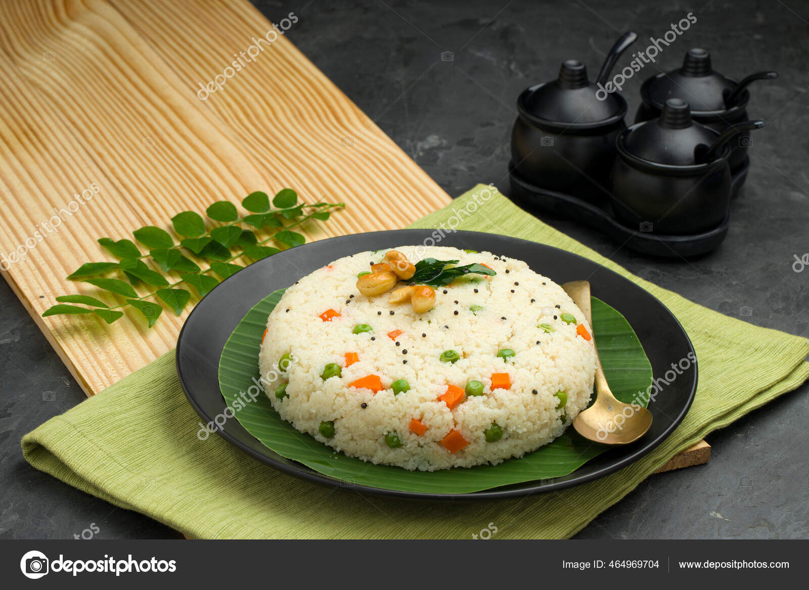 Upma Made Samolina Rava Upma Most Famous South Indian Breakfast Stock ...