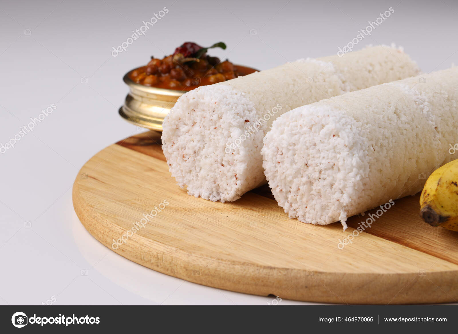 Puttu Raw Rice Puttu Arisi Maavu Puttu Chana Curry Kadala Stock Photo ...