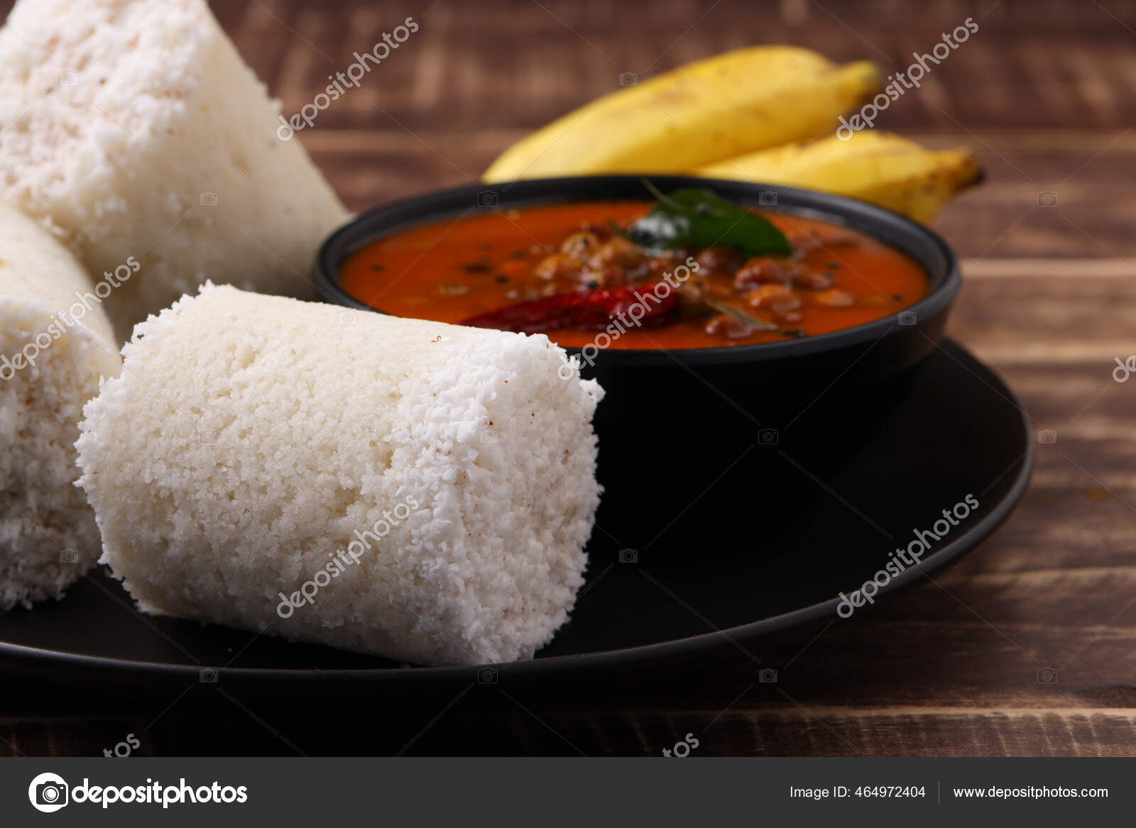 Puttu Raw Rice Puttu Arisi Maavu Puttu Chana Kadala Curry Stock Photo ...