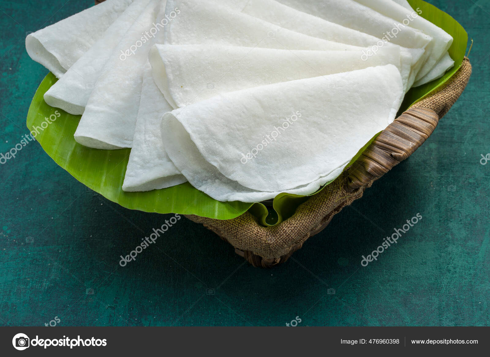 Nice Pathiri South Indian Malabar Special Food Made Using Rice — Stock ...