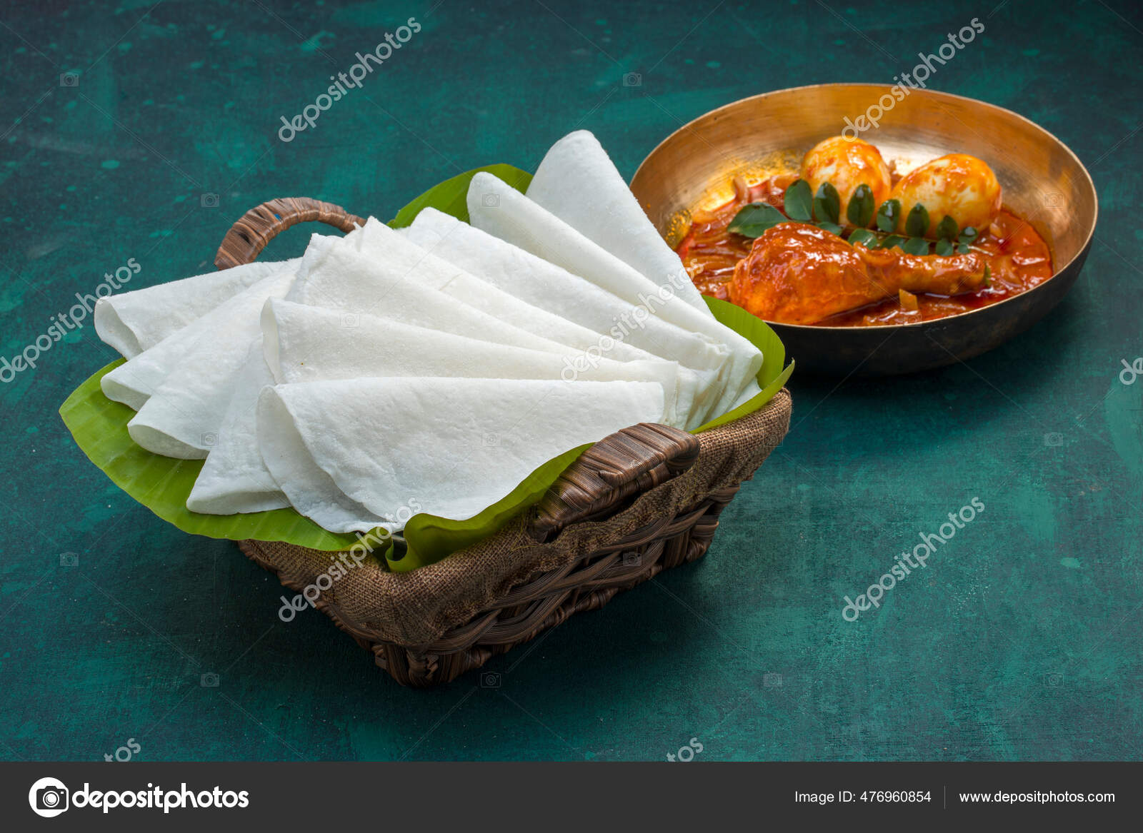 Nice Pathiri Chicken Curry Malabar Special Food Made Using Rice Stock ...