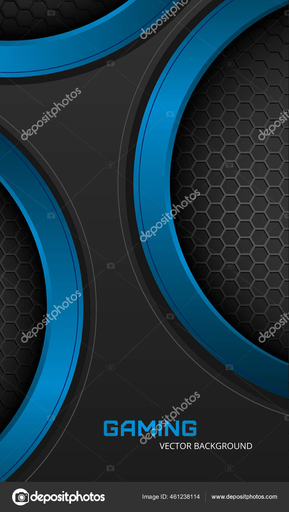 Gaming vertical background with hexagon carbon fiber. Stock Vector ...