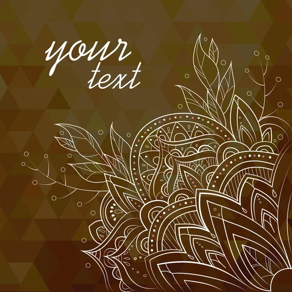 Vector boho chic flower pattern. Elegant floral background for ...