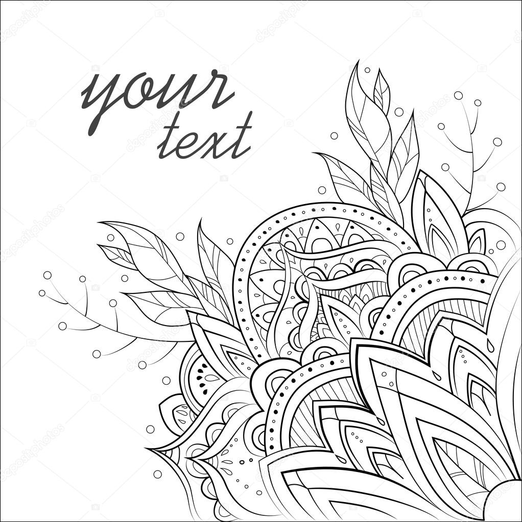 Vector boho chic flower pattern. Elegant floral background for ...