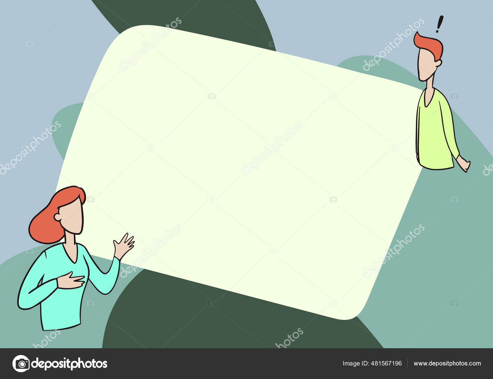 Lady Illustration forklarer til hendes holdkammerat proces trin. Kvinde ...