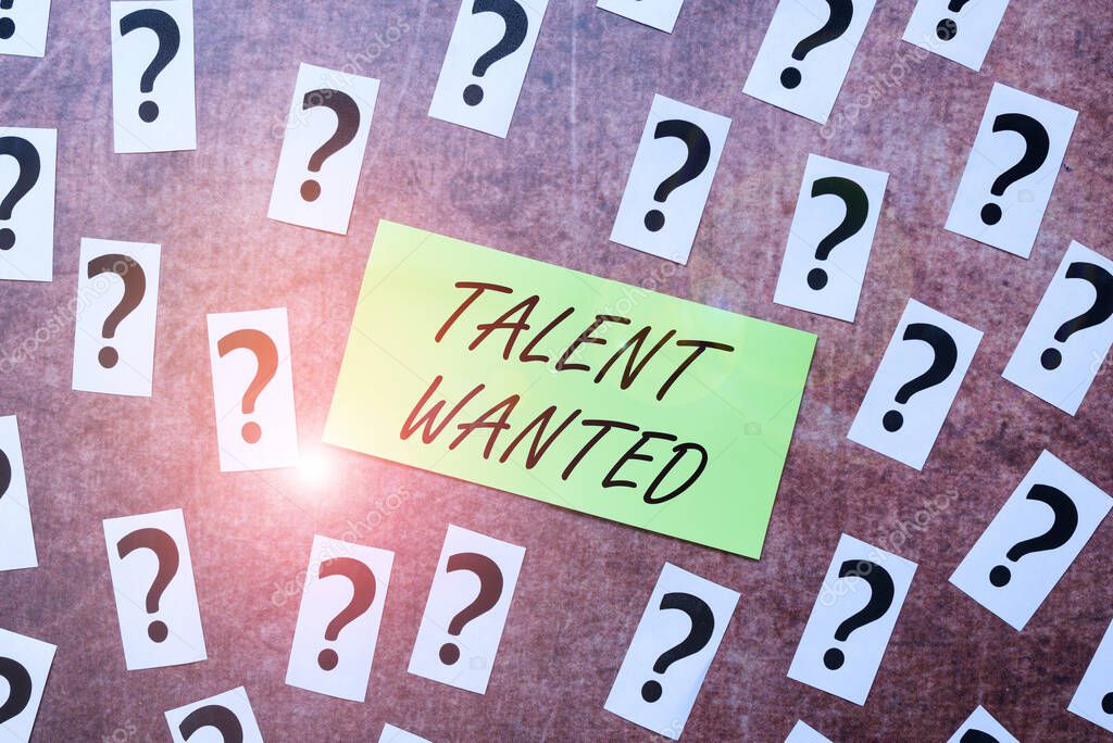 Texto que muestra inspiración Se busca talento. Método de concepto de ...