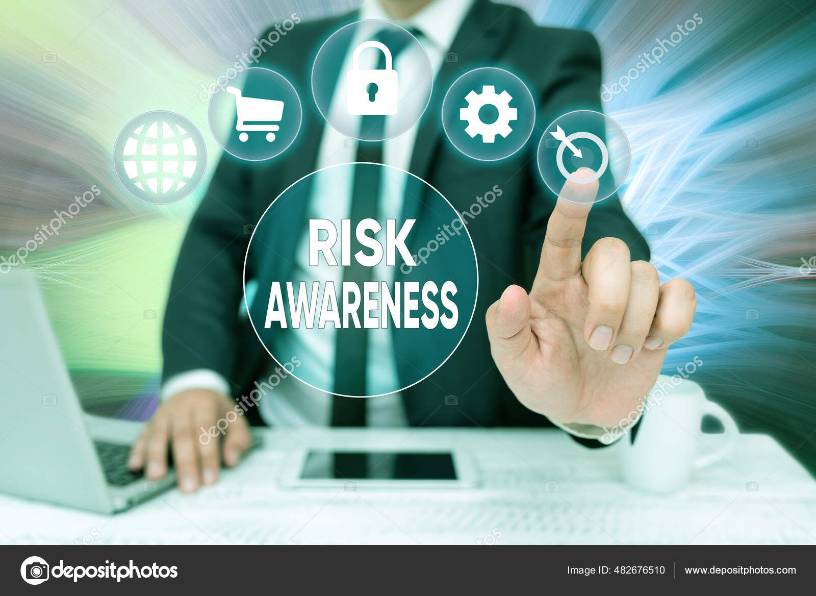 Hand writing sign Risk Awareness. Concept meaning recognizing factors ...