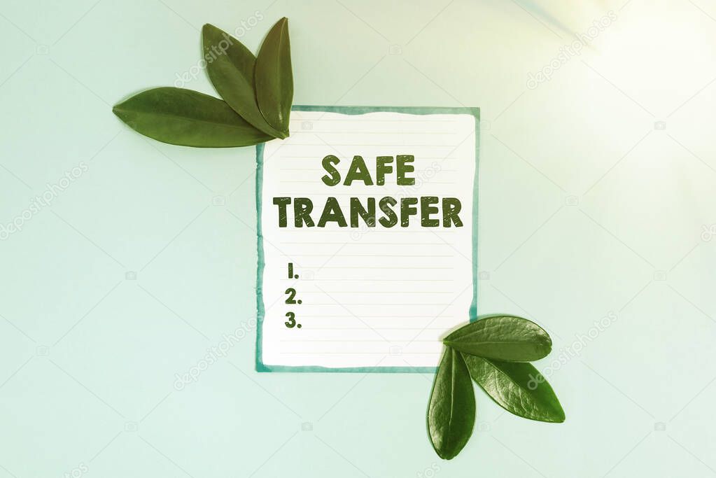 Leyenda conceptual Safe Transfer. Concepto significado Transferencias ...