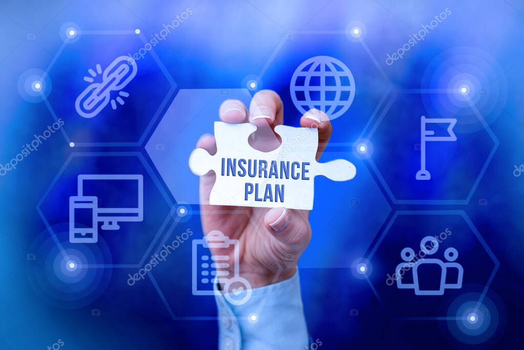 Firma de escritura a mano Plan de seguros. Word Written on incluye la ...