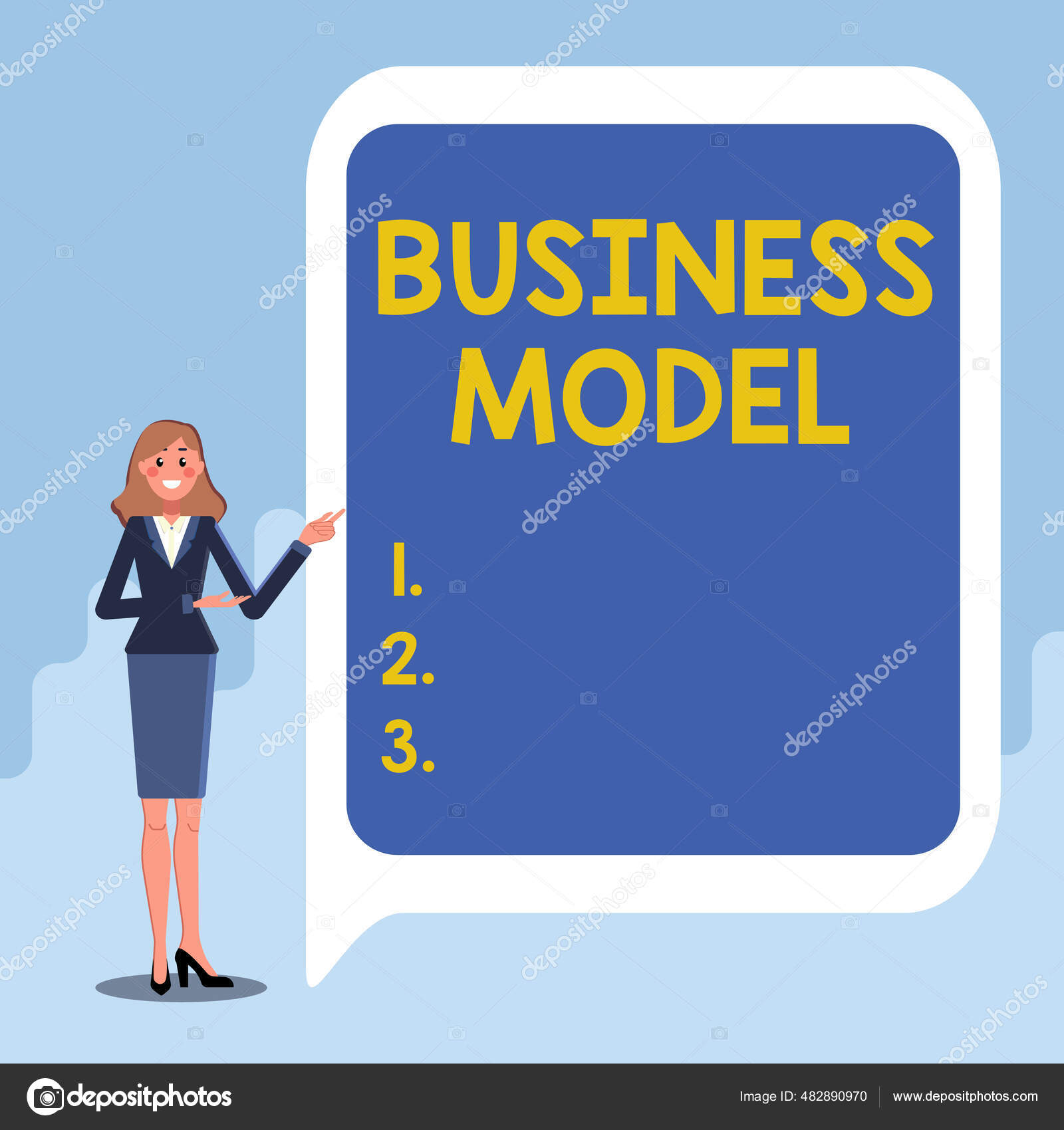 Conceptual display Business Model. Word Written on model showing how a ...