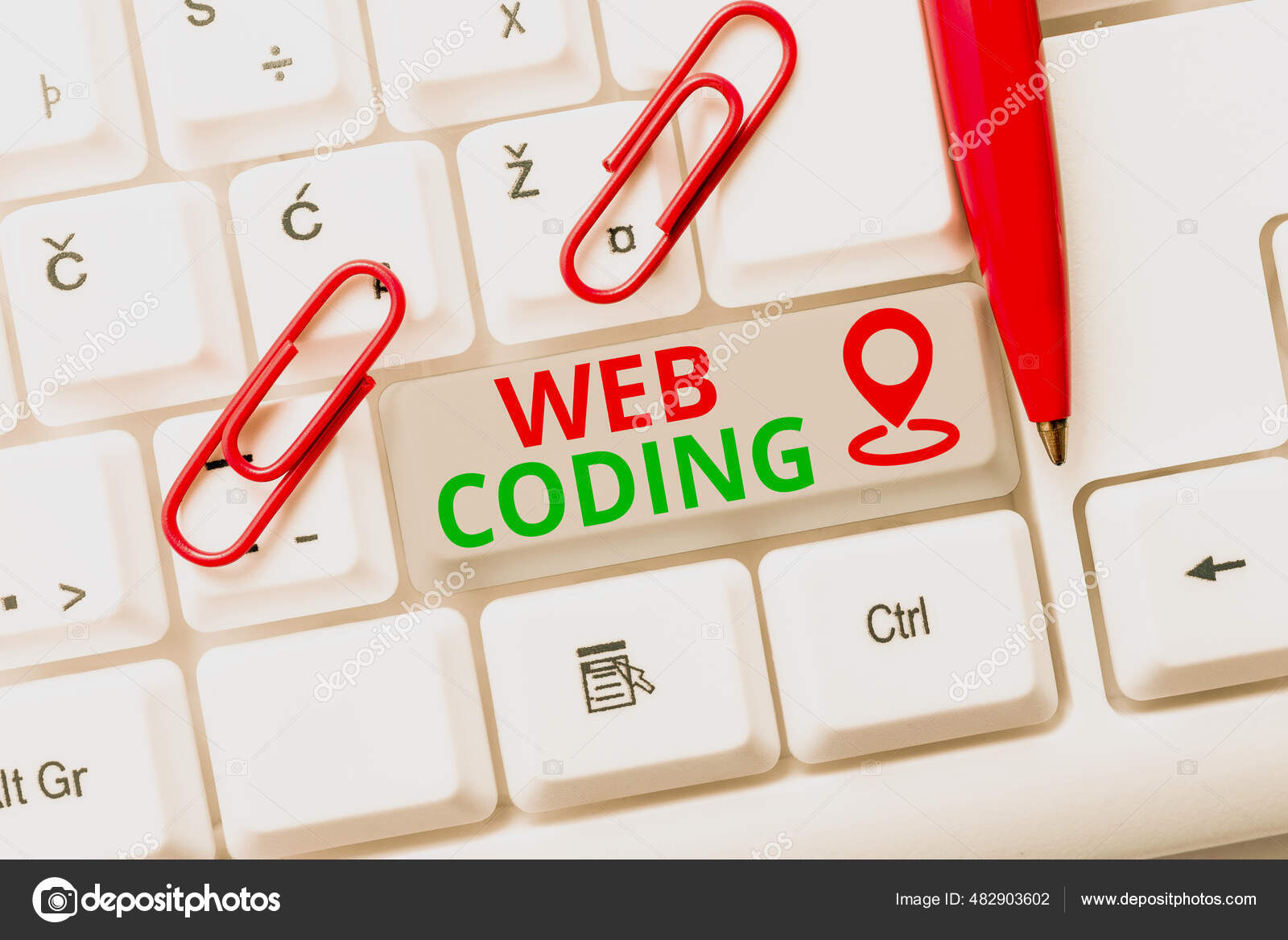 Sign displaying Web Coding. Concept meaning a system of symbols and ...