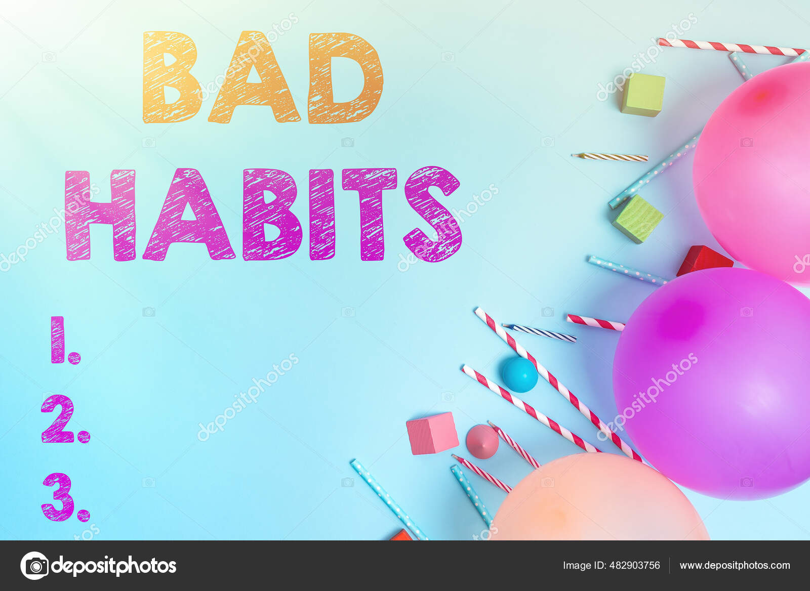 Writing displaying text Bad Habits. Business showcase the ...