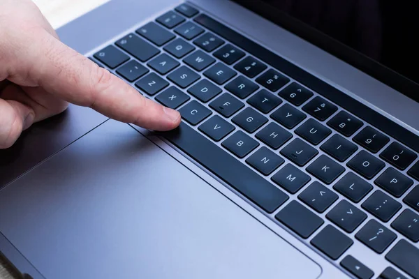 Hands Pointing Pressing Computer Keyboard Keys Typewriting New Ideas ...