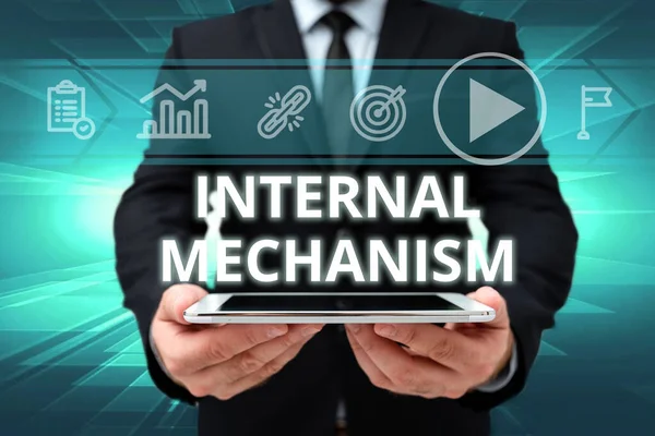 Hand writing sign Internal Mechanism. Internet Concept The foremost ...