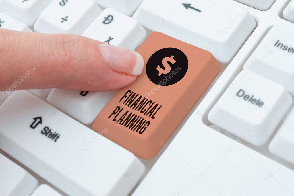 Inspiration showing sign Financial Planning. Business approach determining how a business will ...
