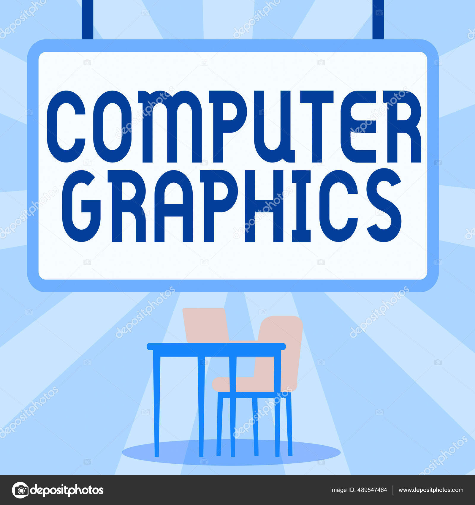 Conceptual Display Computer Graphics Word For Visual Representations Of Data Displayed On A