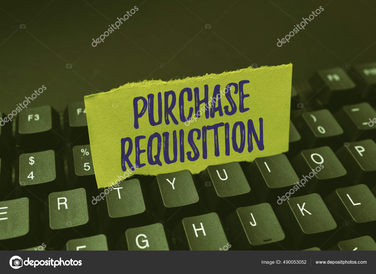 Hand writing sign Purchase Requisition. Conceptual photo document used ...