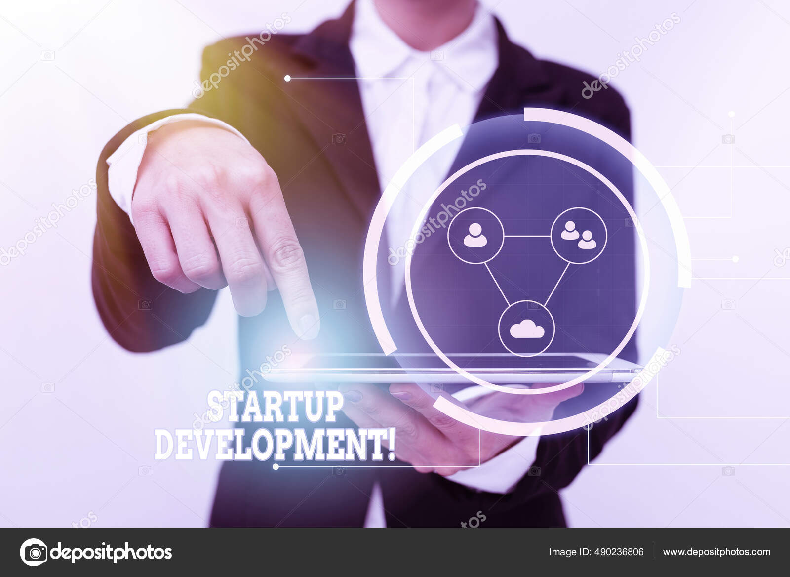 Conceptual display Startup Development. Conceptual photo efficiently develop and validate ...