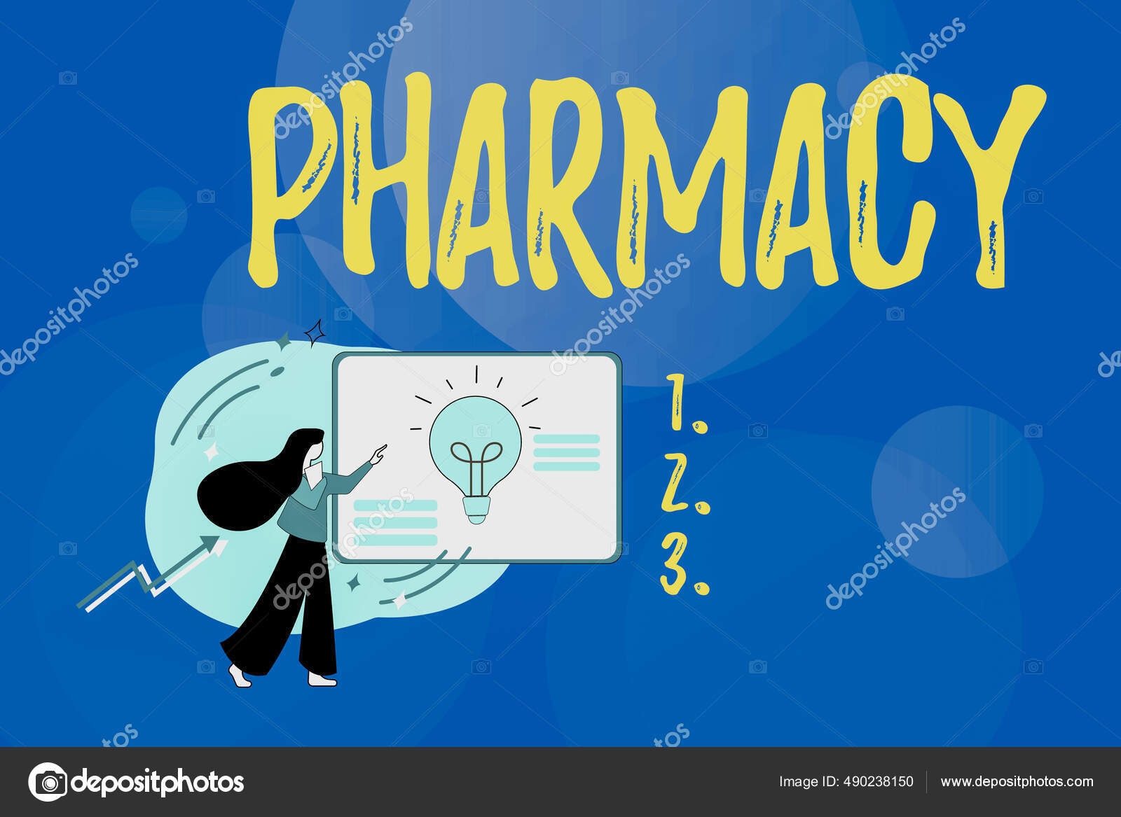 Hand writing sign Pharmacy. Concept meaning the practice of ...