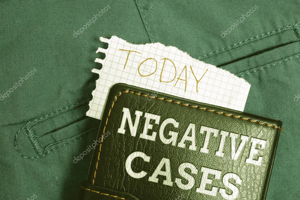 Señal de escritura a mano Casos Negativos. Palabra para las ...