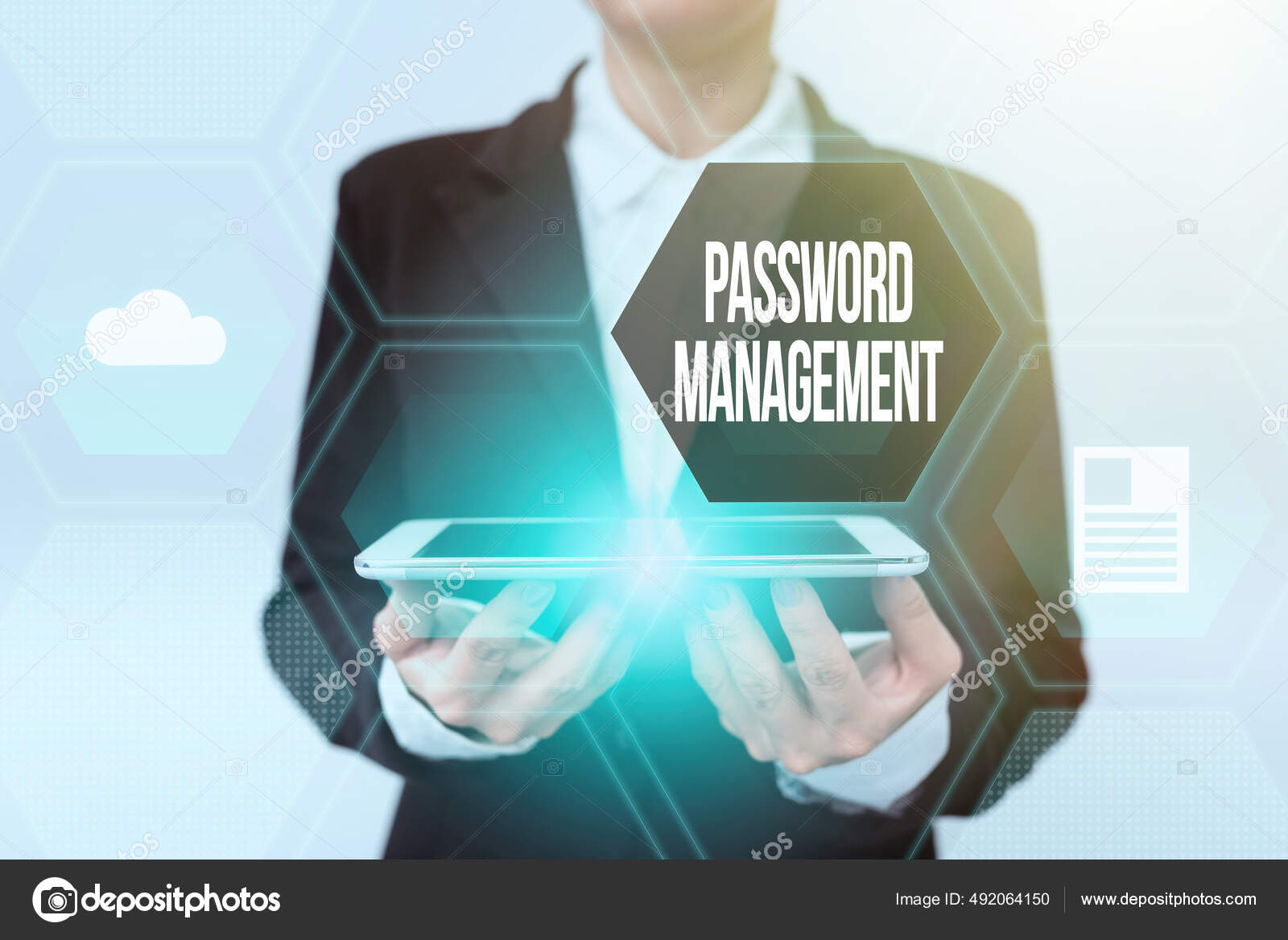 Sign displaying Password Management. Word Written on software used to ...