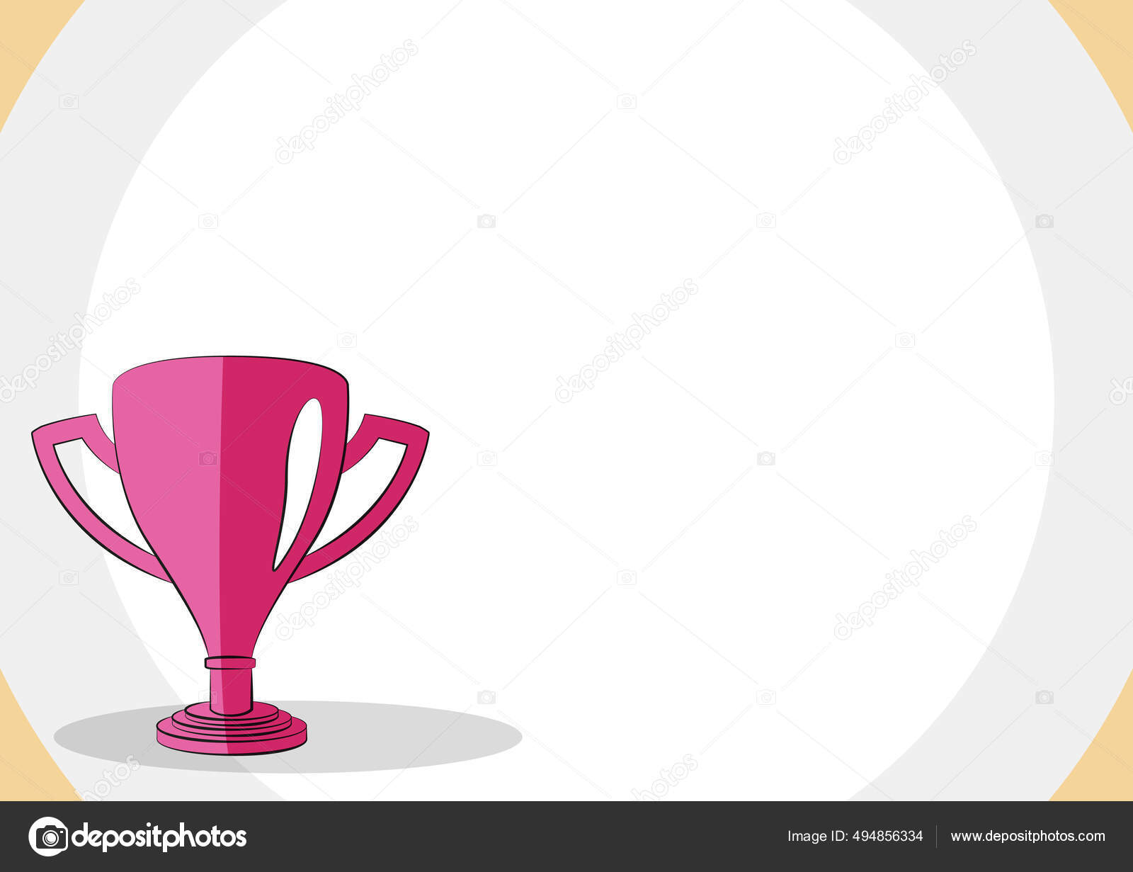 Competition Trophy Drawing With Large Blank Space Background Displaying ...