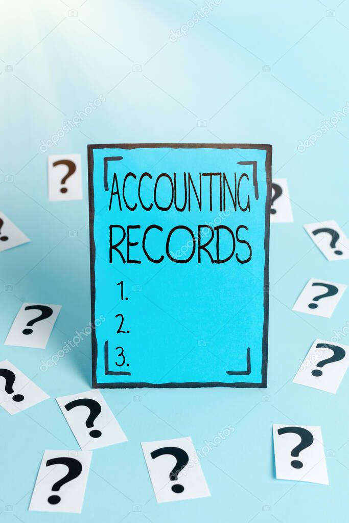 Texto que presenta Accounting Records. Concepto significado Registros ...