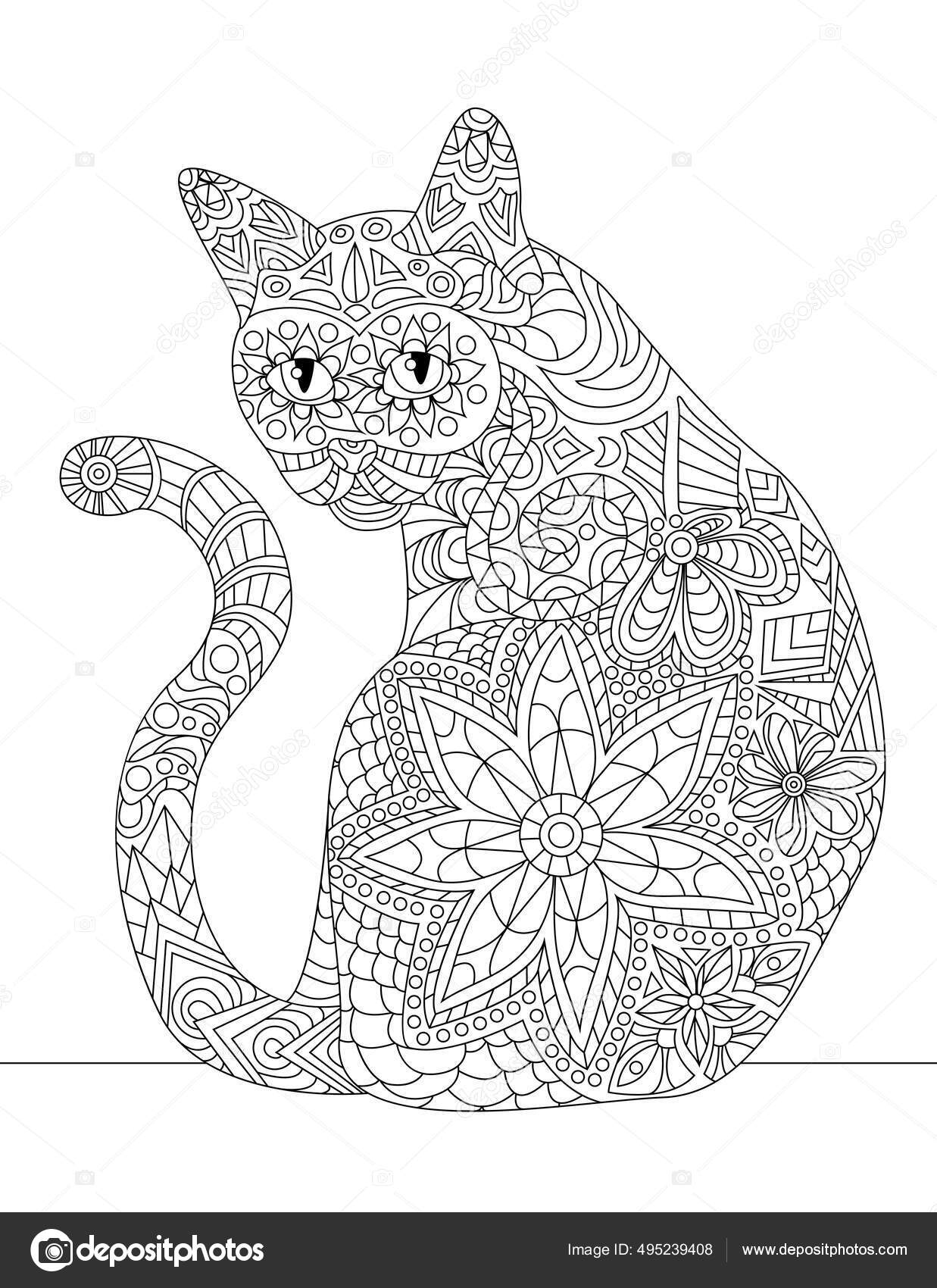 How To Draw A Cat From Behind