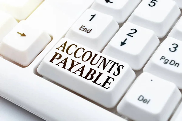 Hand Writing Sign Accounts Payable Word Written Money Owed Business ...