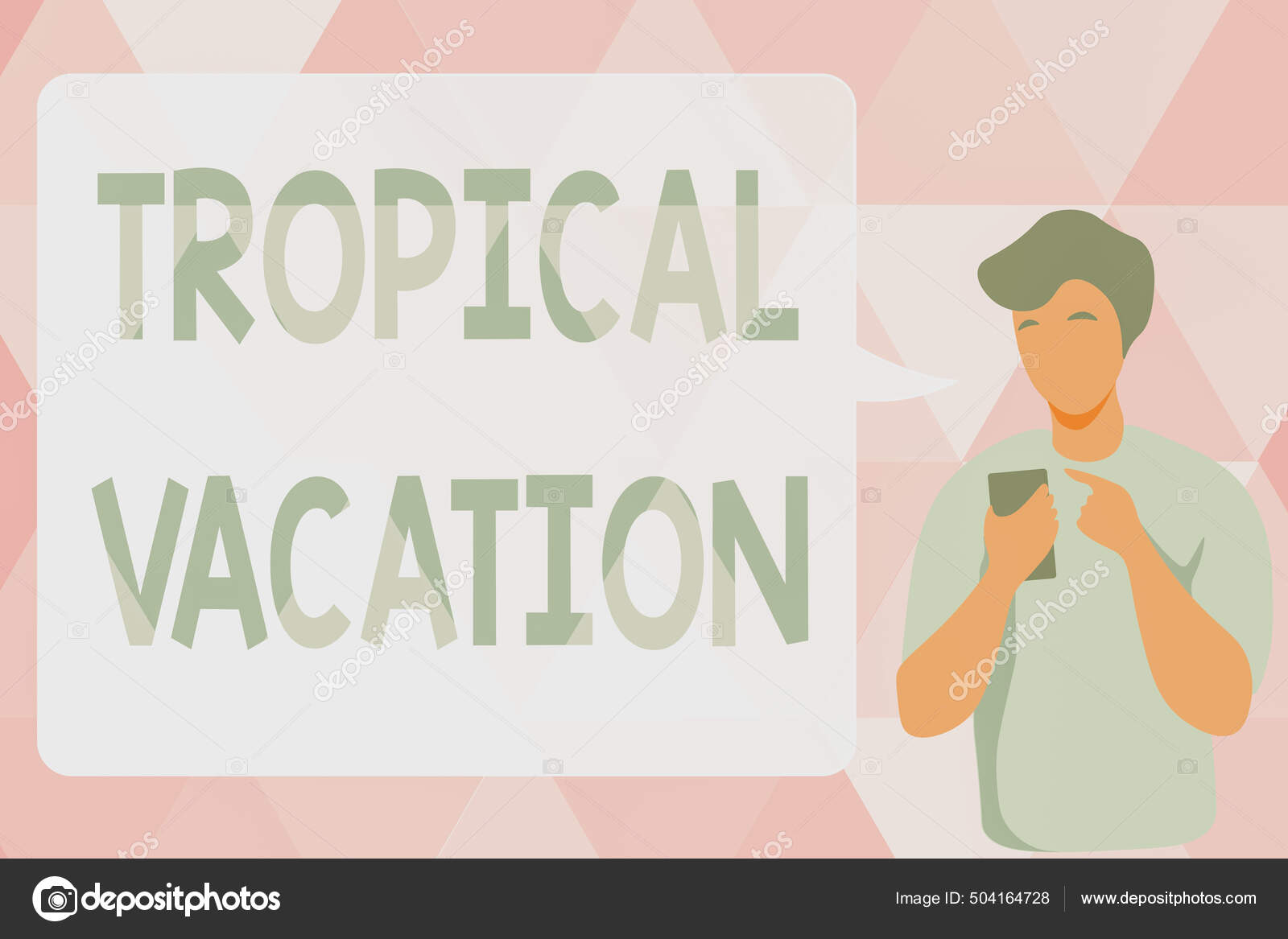 Text sign showing Tropical Vacation. Concept meaning taking a holiday ...