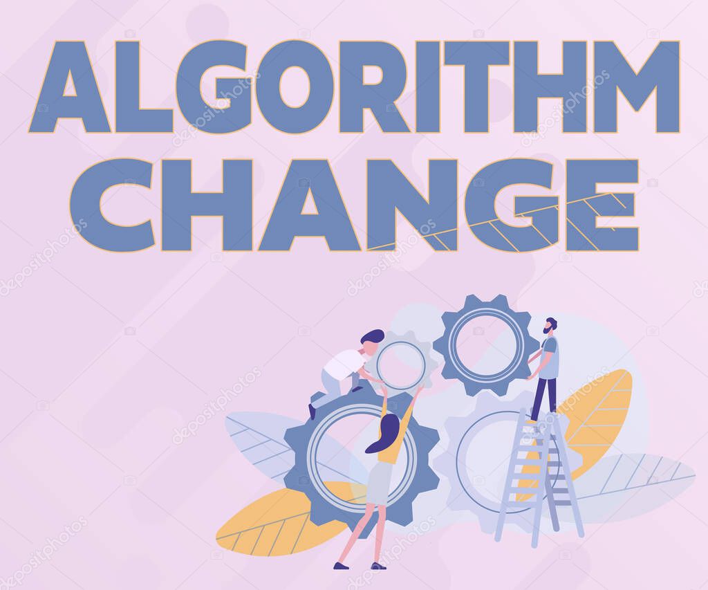 Conceptual caption Algorithm Change. Cambio de concepto de negocio en ...