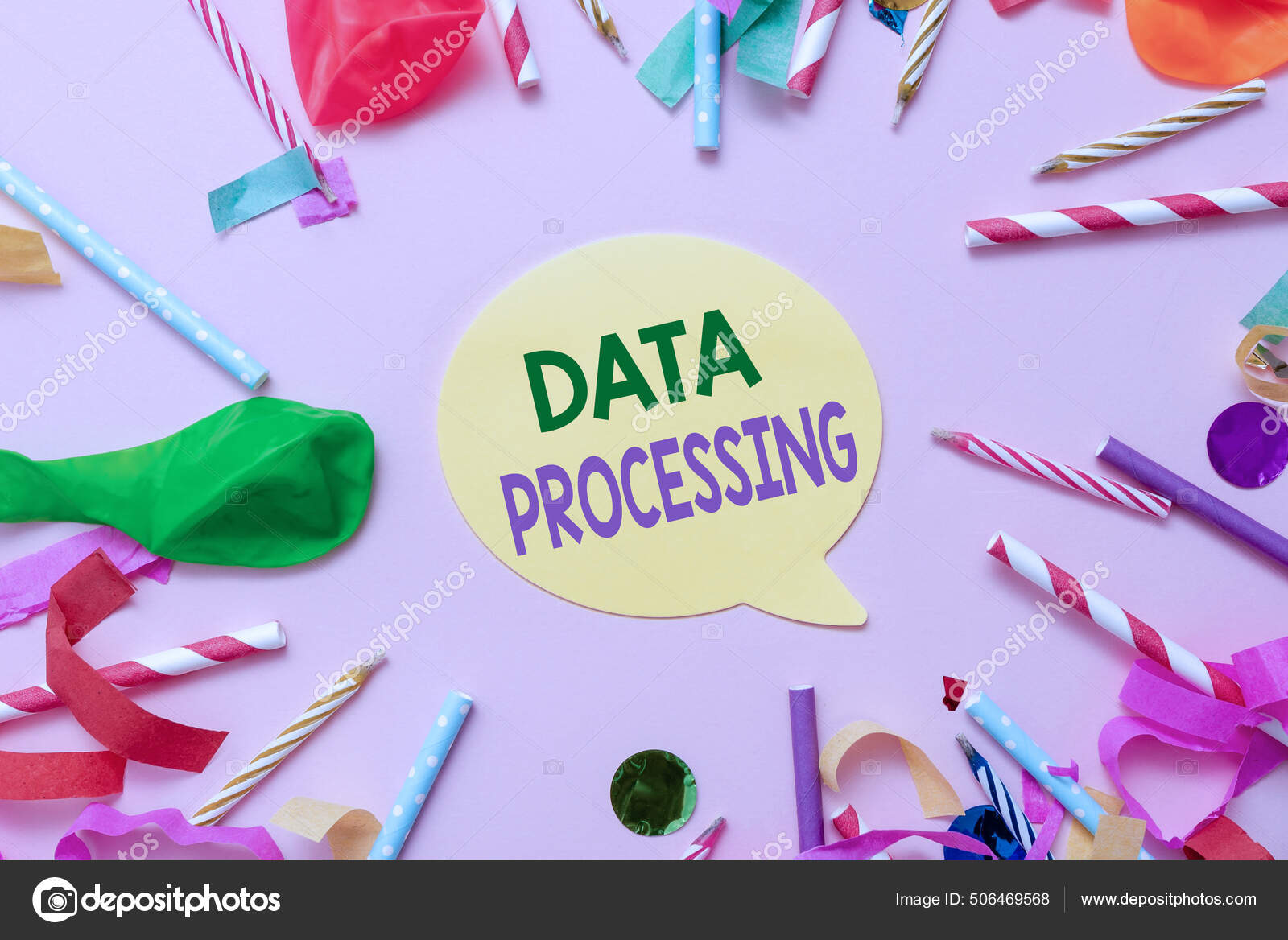 Conceptual caption Data Processing. Word for collection and manipulation of items of data to ...