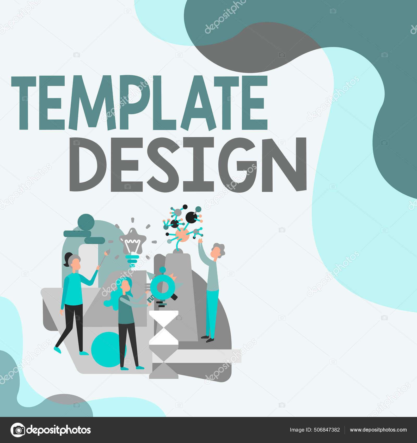 Text caption presenting Template Design. Business idea an overall layout or blueprint with a ...