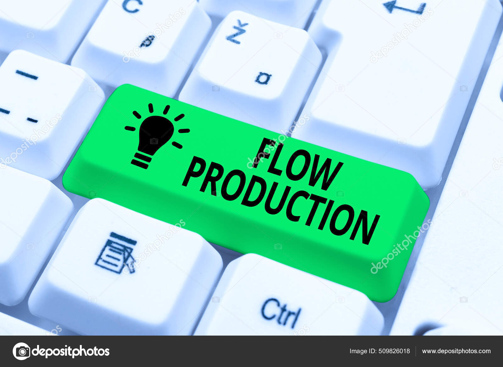 Handwriting text Flow Production. Conceptual photo items are produced ...
