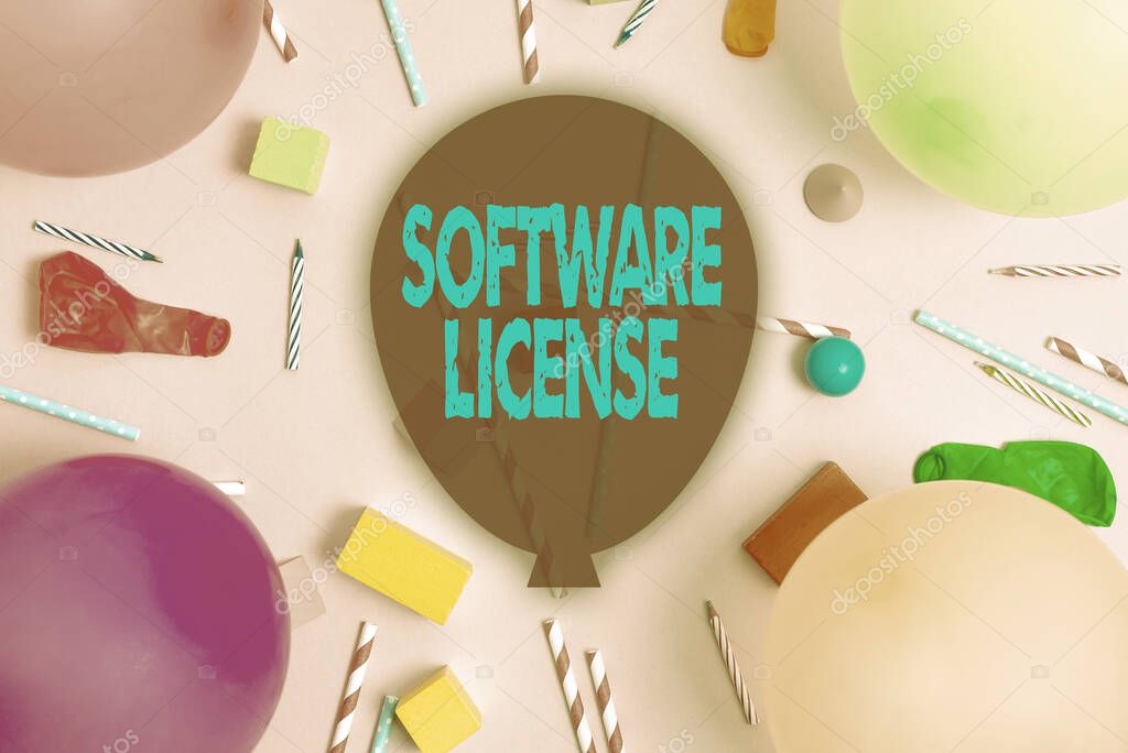 Conceptual caption Software License. Foto conceptual instrumento legal ... Conceptual caption Software License. Foto conceptual instrumento legal ...