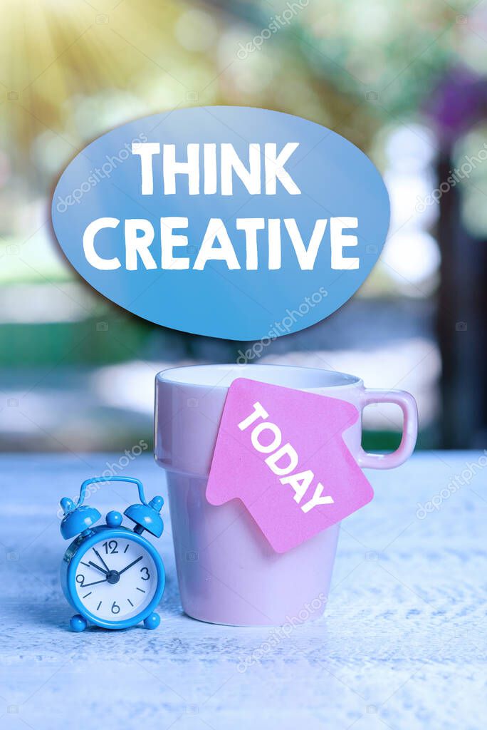 Texto que muestra inspiración Think Creative. Idea de negocio La ...