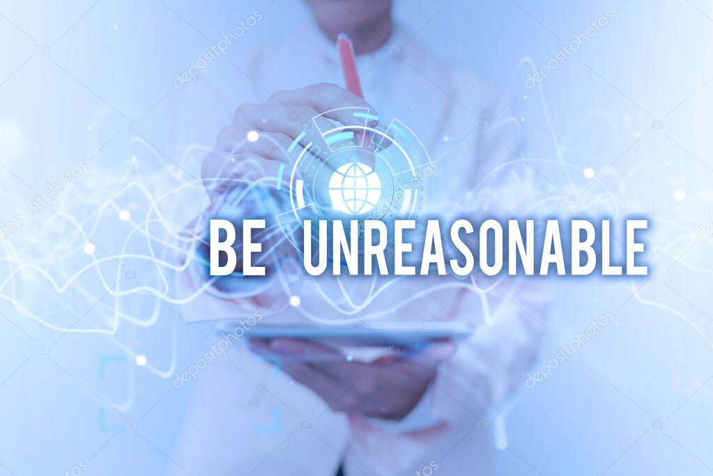 Exhibición conceptual Sea irrazonable. Concepto del negocio que se ...