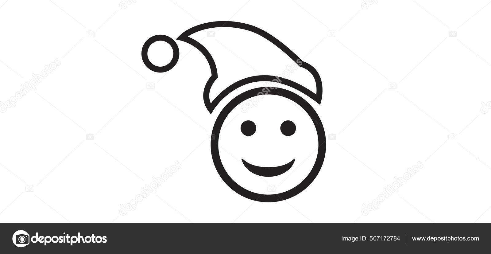 Happy Santa Claus Emoticon Smiley Face Santa Hat Christmas Expression ...