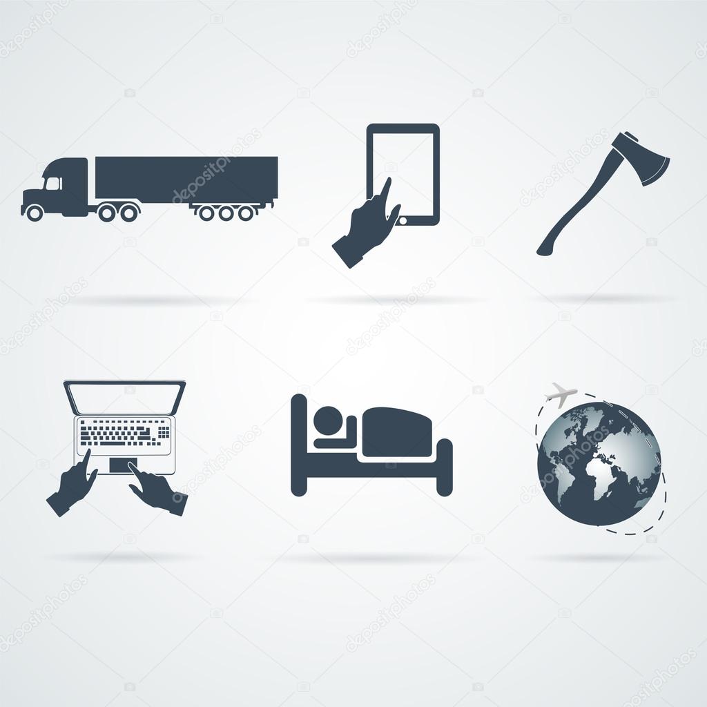 Icons set isolated vectors Stock Vector Image by ©OnBlast #101167544