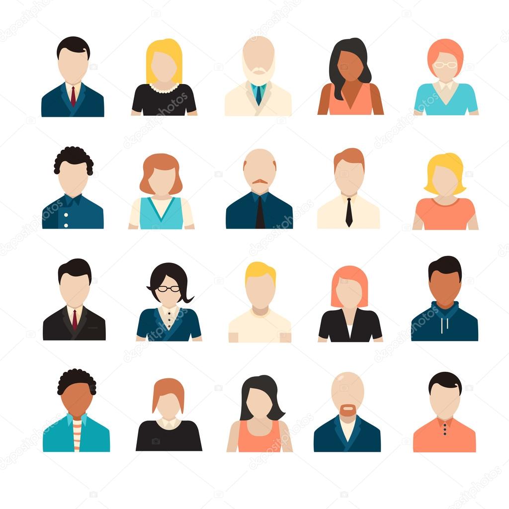 Gente de negocios avatares planos . Vector de stock por ©OnBlast 118679920