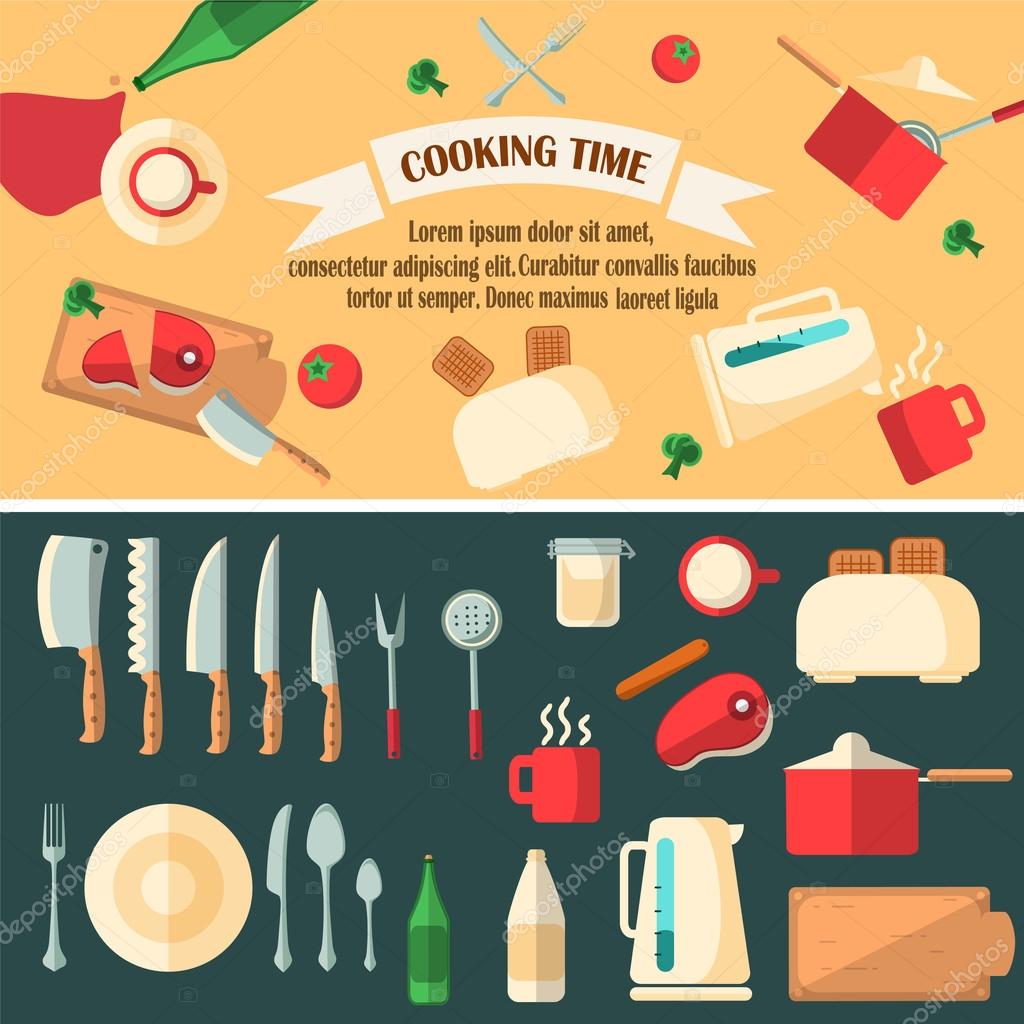 Cooking time vector illustration. Stock Vector by ©OnBlast 73998077