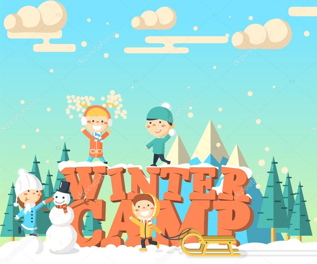 Winter camp isometric illustration Stock Vector by ©OnBlast 84212834