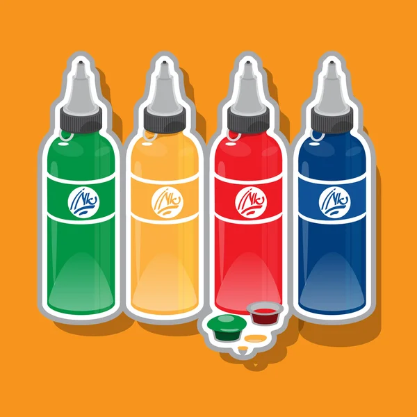 Tattoo ink bottles. Tattoo Accessory Stock Vector by ©filkusto 166198000