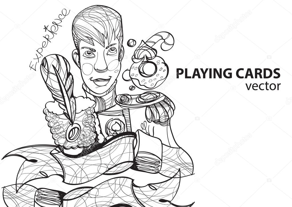 Playing Cards Drawing Pages